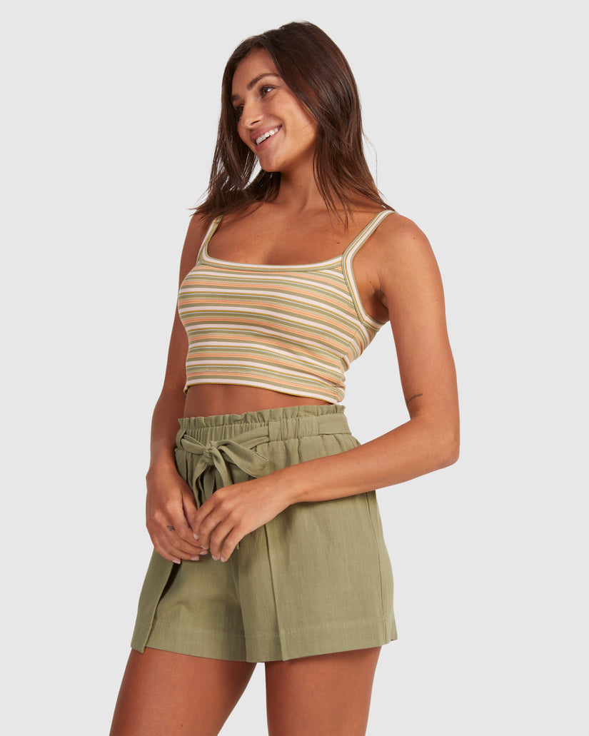 Buy WOMENS FLASHBACK STRIPE CROP TANK TOP by Spare | Surf Dive 'n Ski