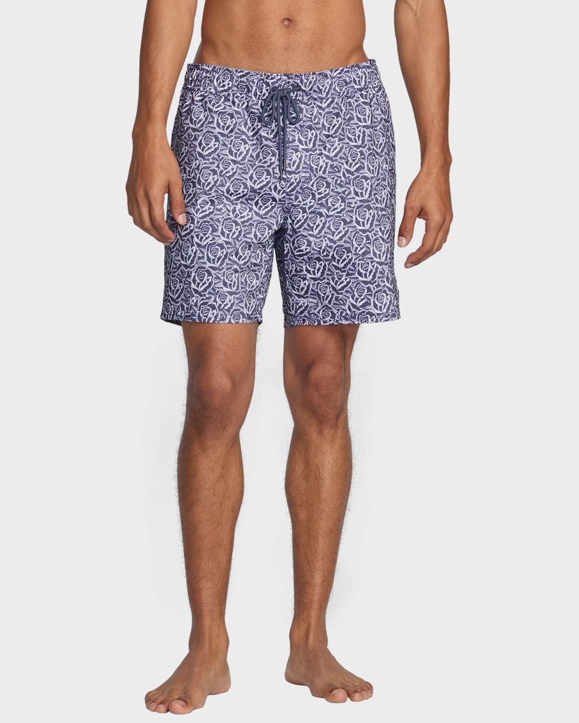 Buy Mens Barba Roses Elastic 17 Swim Shorts by RVCA | Surf Dive 'n Ski