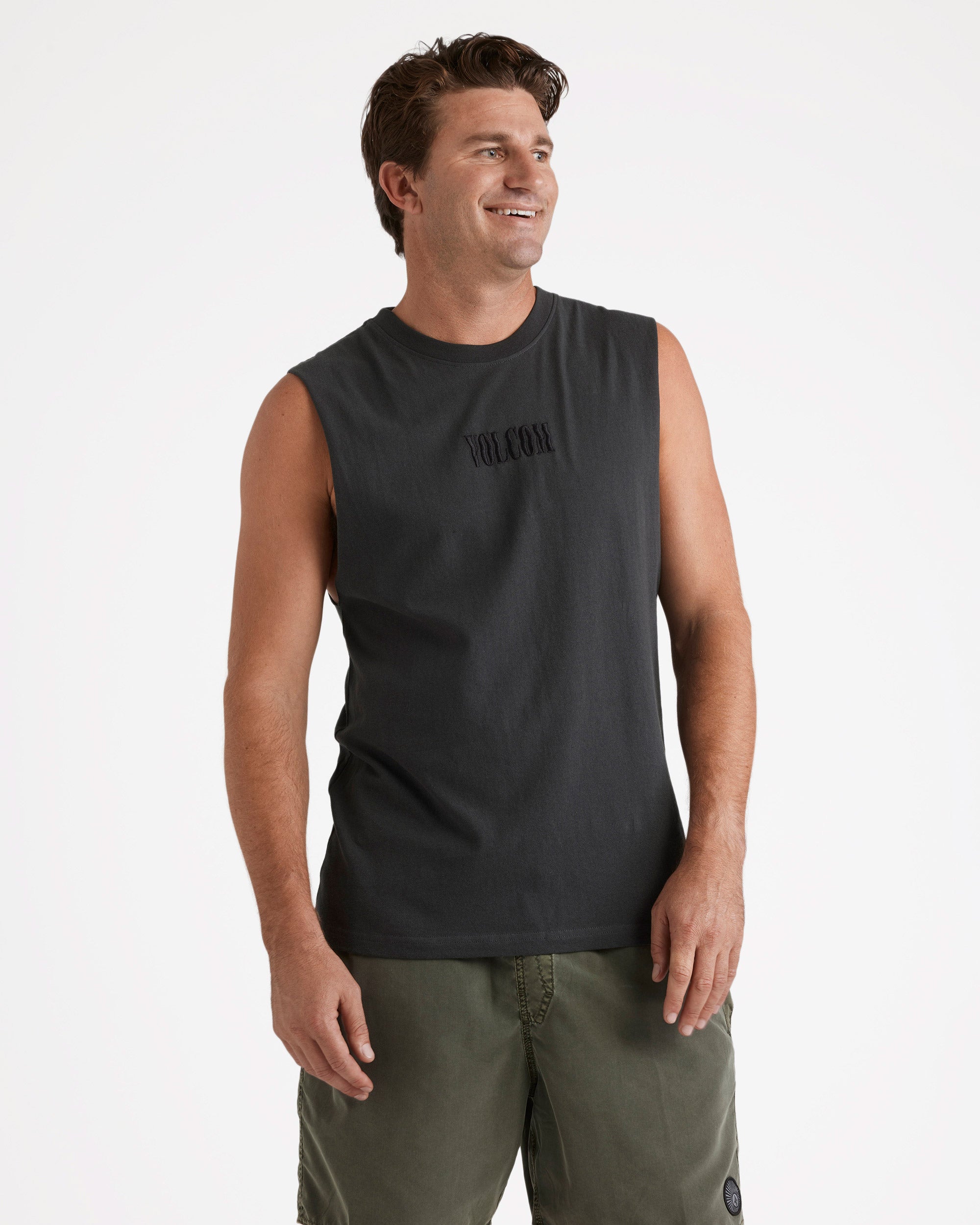 Buy Mens Ripple Stone Muscle Shirt by Volcom | Surf Dive 'n Ski