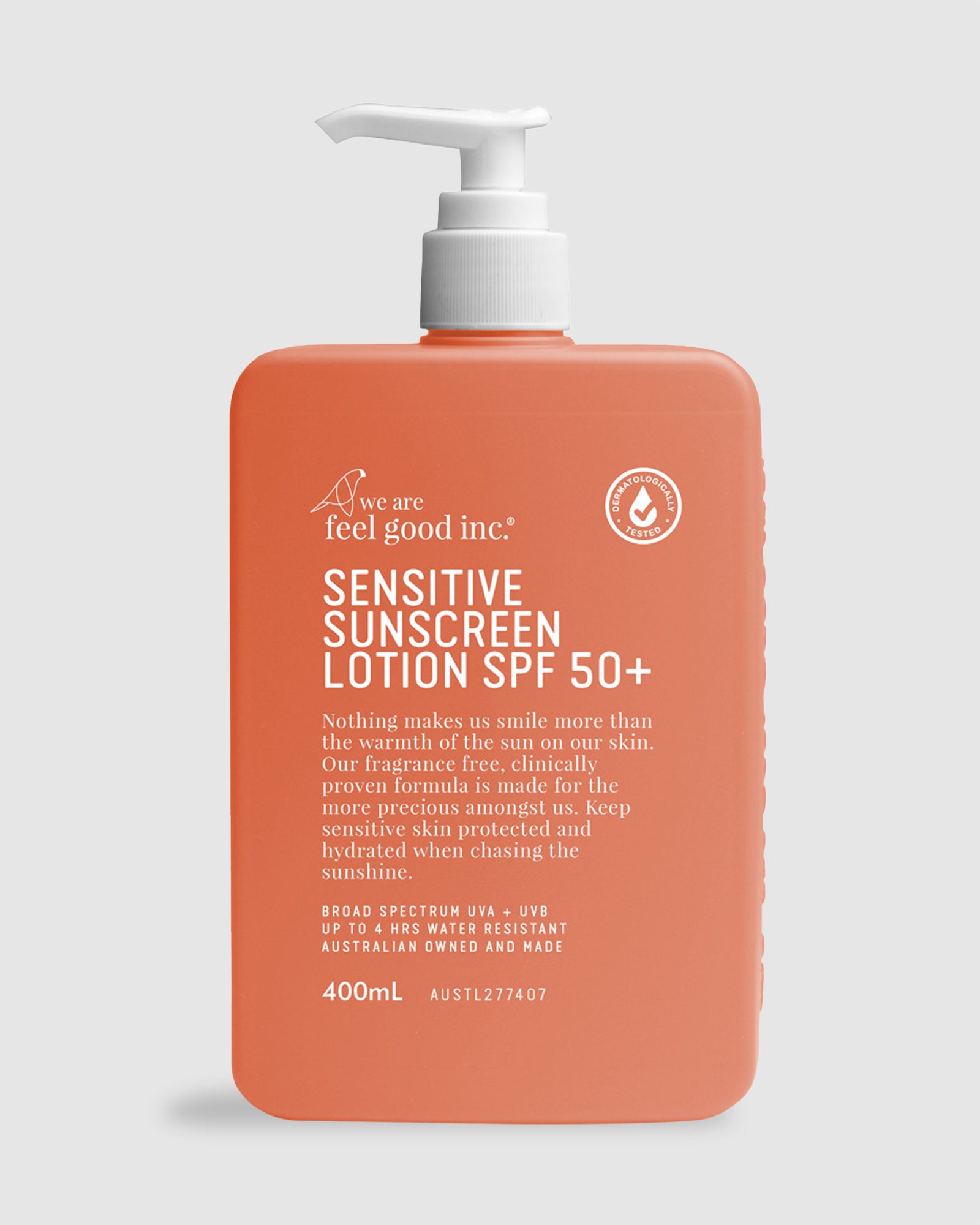 Buy Sensitive Sunscreen Lotion SPF 50+ 400ml Sunscreen by We Are Feel ...
