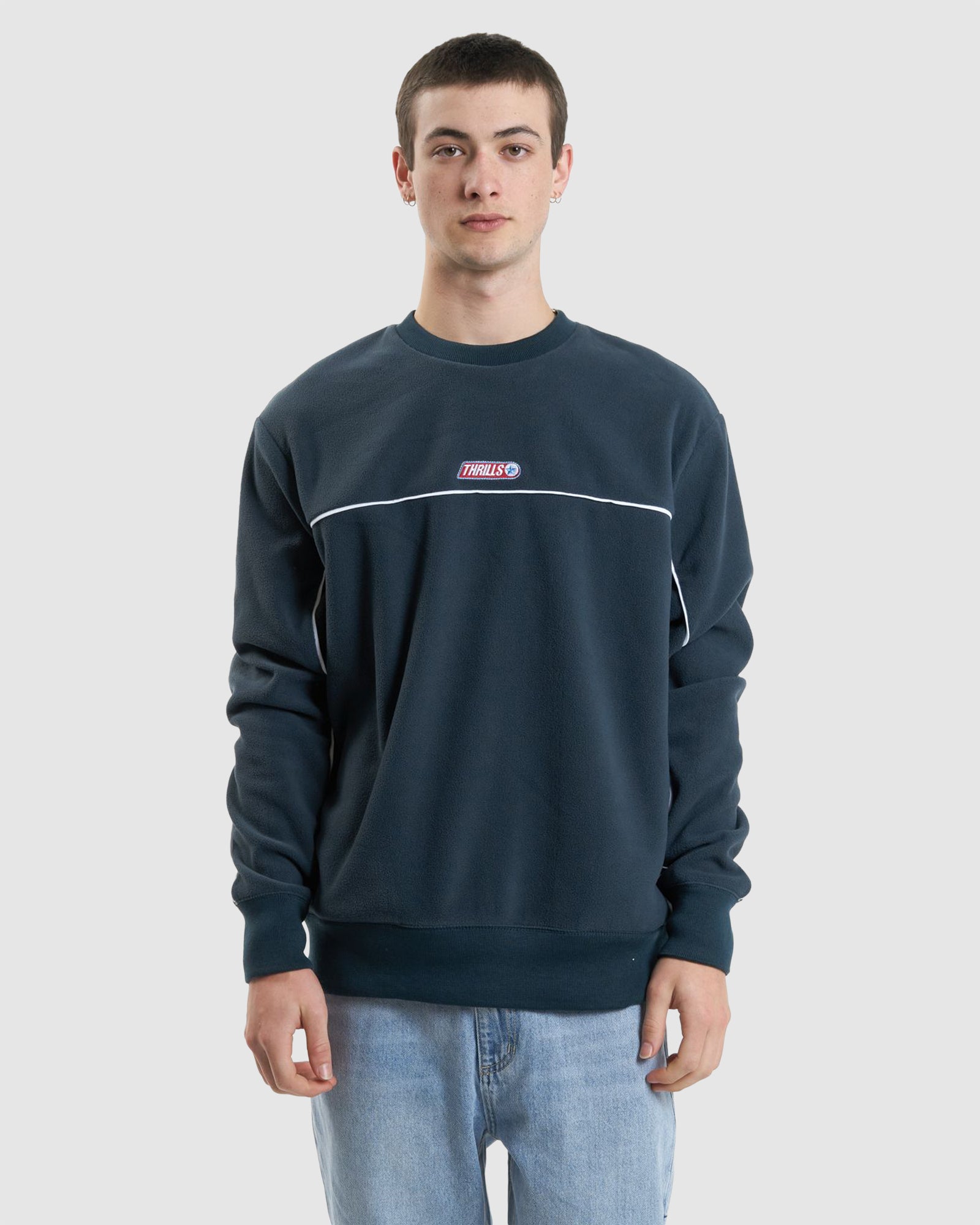 Buy MENS WISDOM OVERSIZED POLAR FLEECE CREW by Thrills | Surf Dive 'n Ski