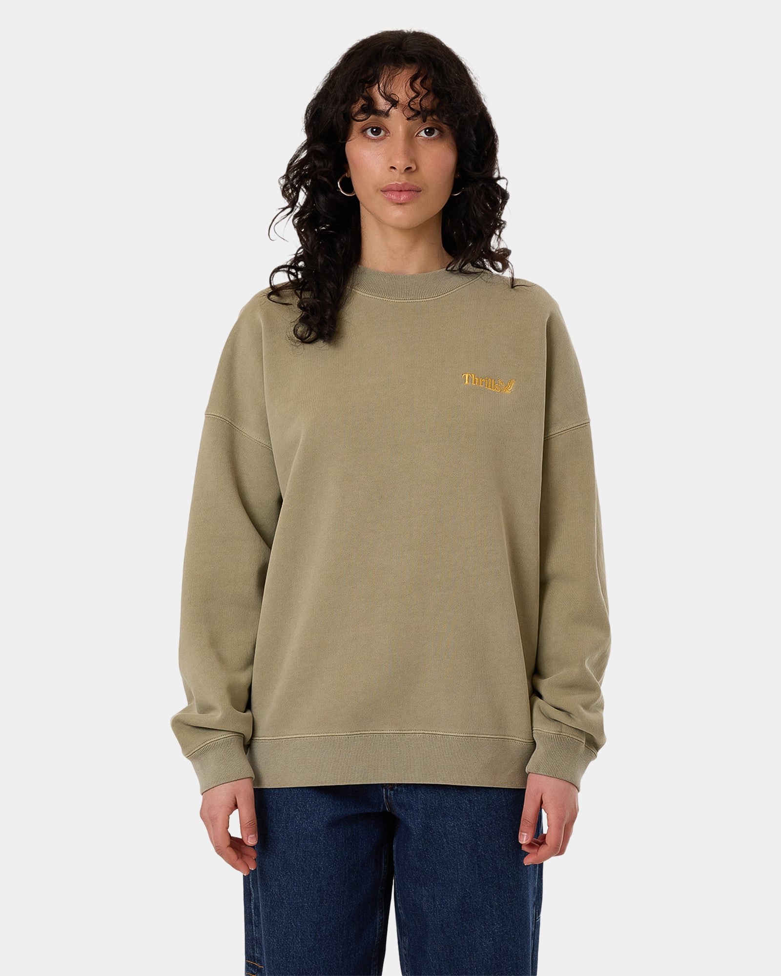 Buy Womens Thrills Workwear Cocoon Panel Crew Neck by Thrills | Surf Dive 'n Ski