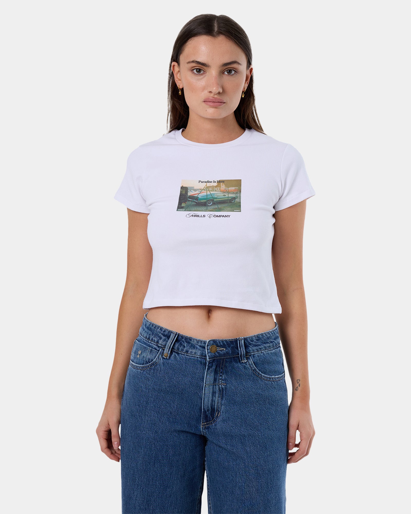Buy Womens Paradise Is Here Mini T-Shirt by Thrills | Surf Dive 'n Ski