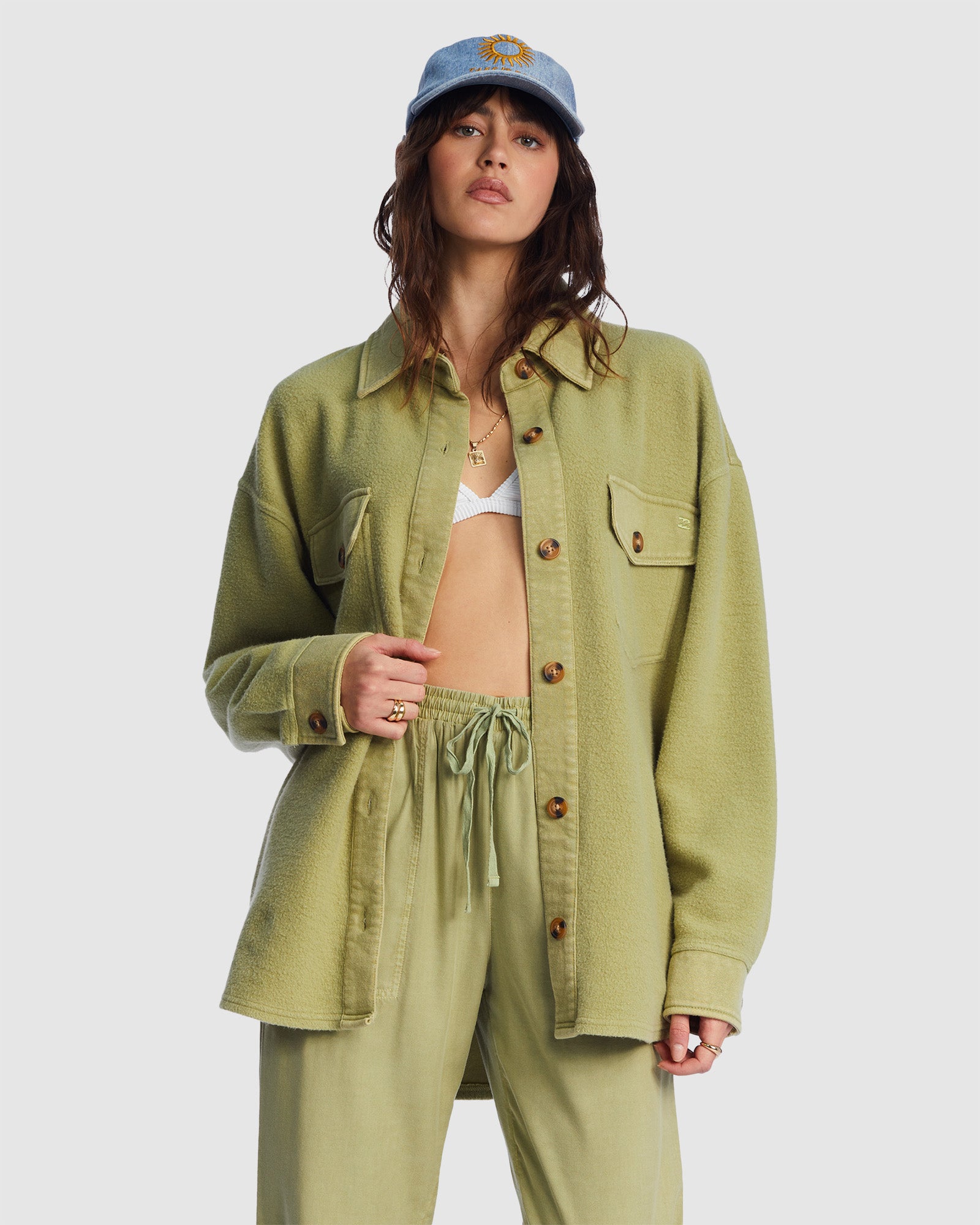 Buy Womens Any Time Button Through Shacket by Billabong | Surf Dive 'n Ski