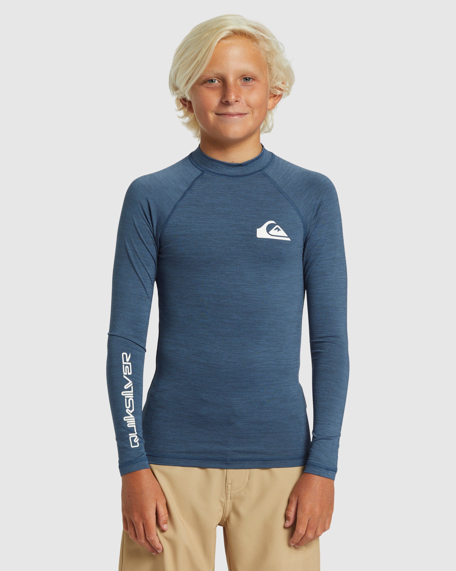Buy Boys 8-16 Everyday Solid Long Sleeve UPF 50 Rash Vest by Quiksilver ...