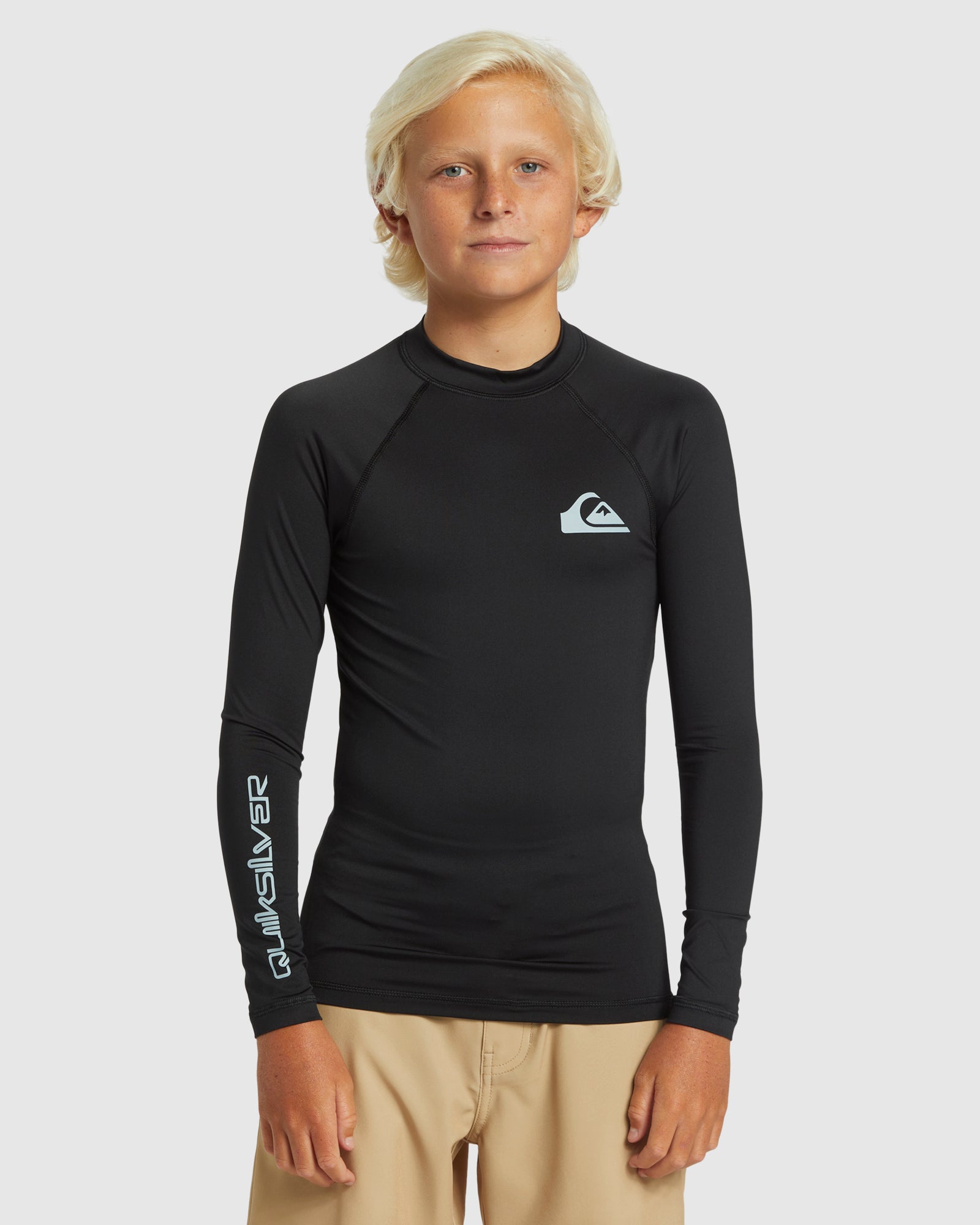 Buy Boys 8-16 Everyday Solid Long Sleeve UPF 50 Rash Vest by Quiksilver ...