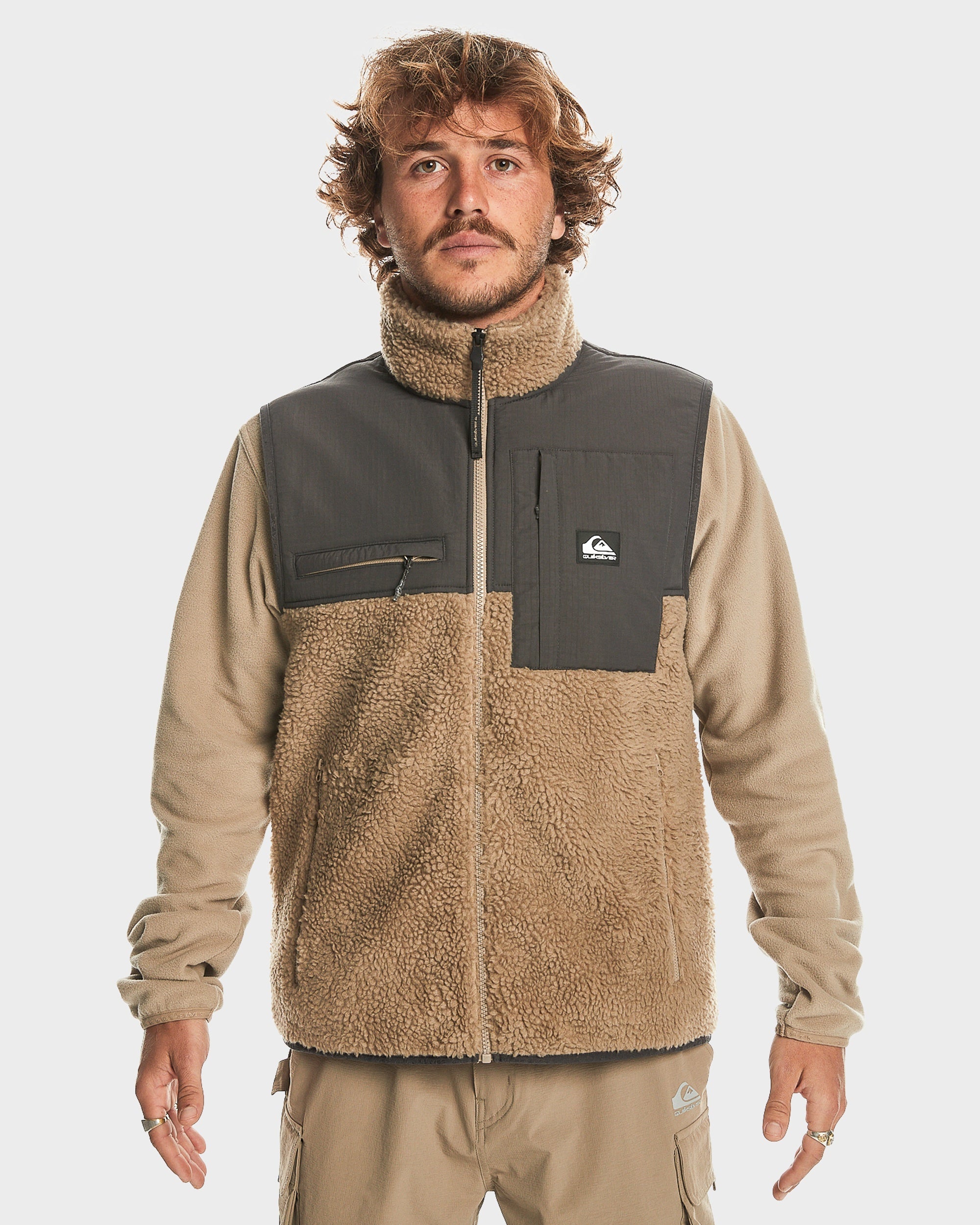 Buy Mens Shallow Water Zip-Up Fleece Vest by Quiksilver | Surf Dive 'n Ski