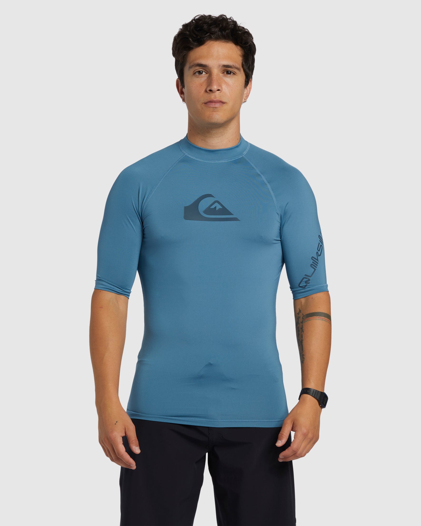 Buy Mens All Time Short Sleeve UPF 50 Rash Vest by Quiksilver | Surf ...