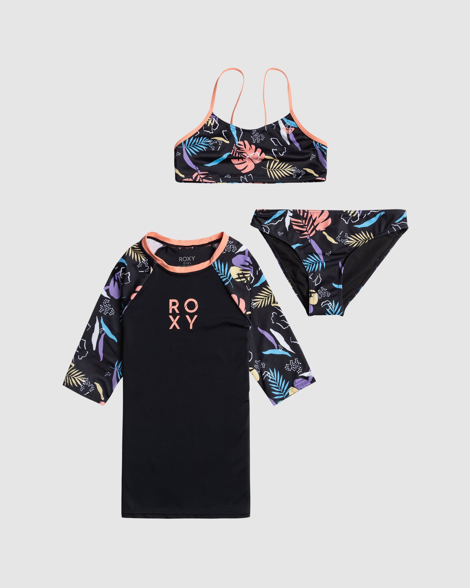 Buy Girls 8-16 Active Swim Set Short Sleeve Rash Vest by Roxy | Surf ...