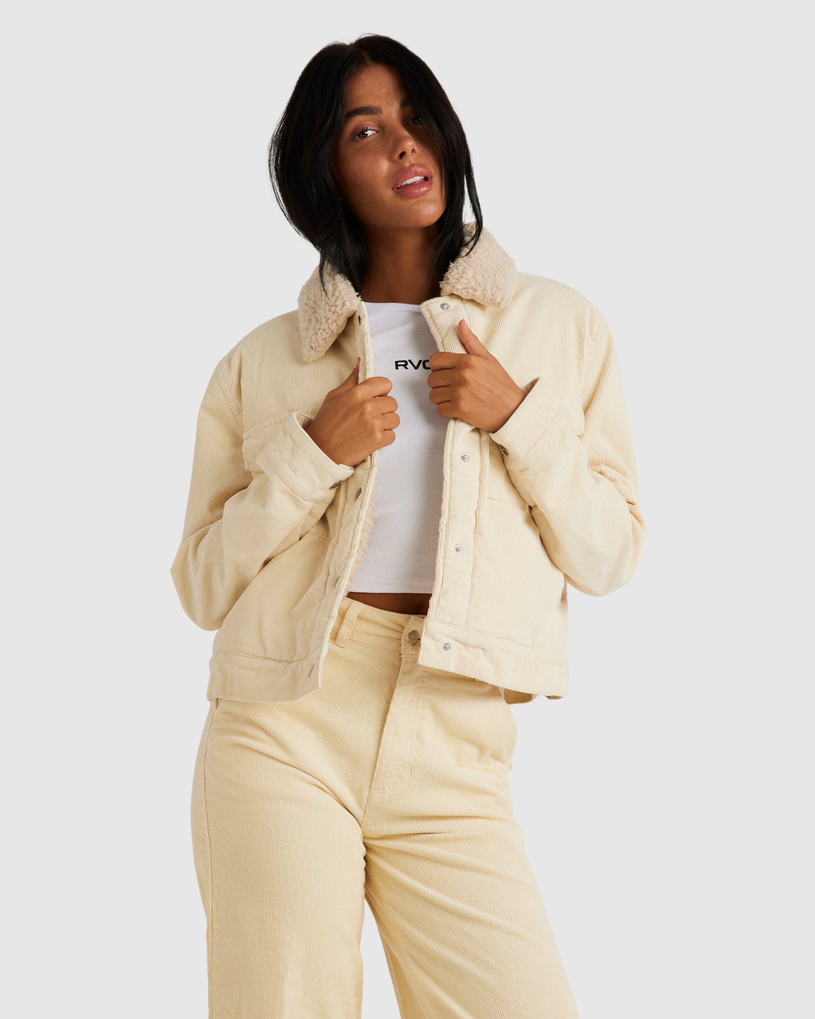 Buy Womens Roy Sherpa Cord Jacket by RVCA | Surf Dive 'n Ski