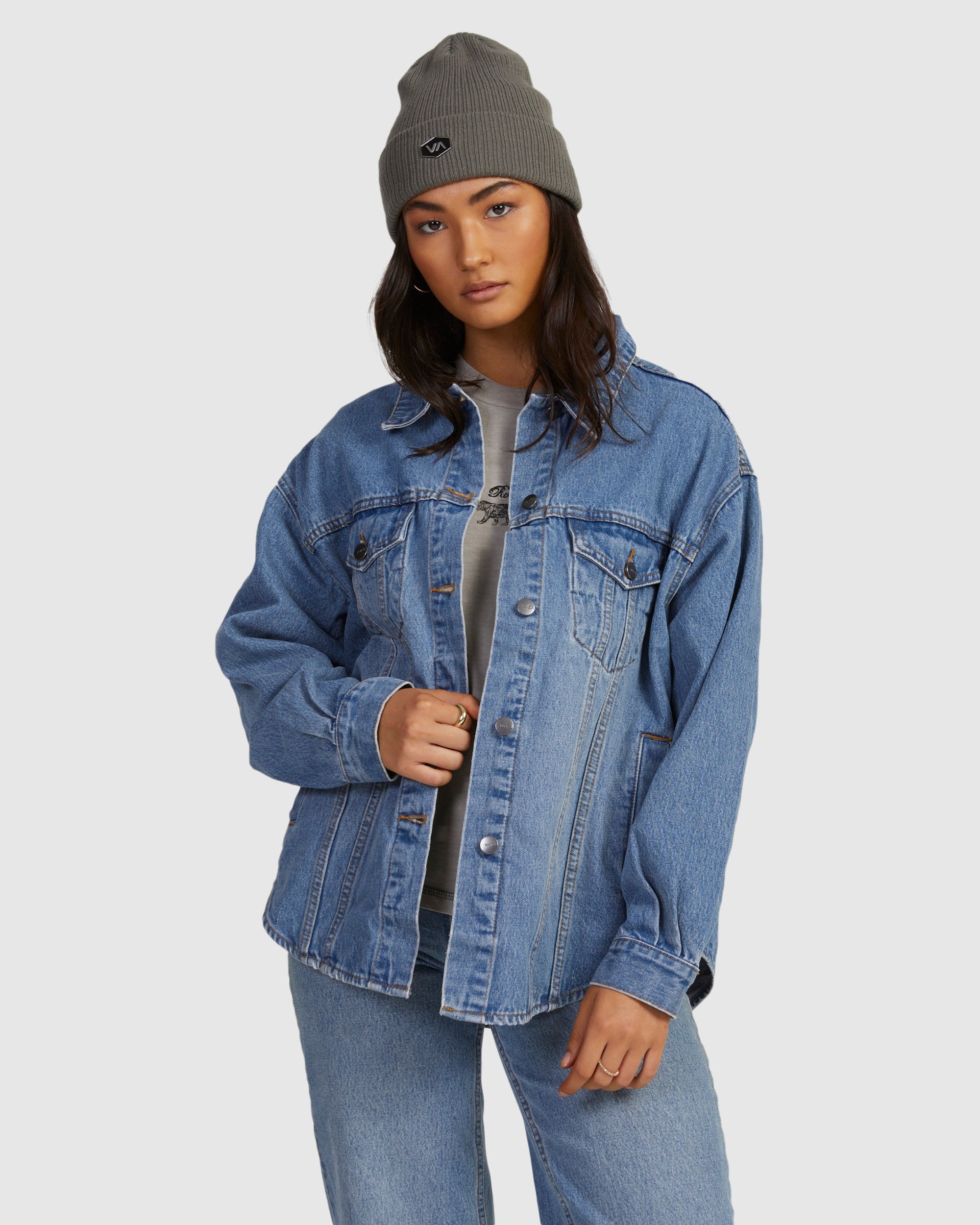 Buy Womens Indie Denim Shacket by RVCA | Surf Dive 'n Ski
