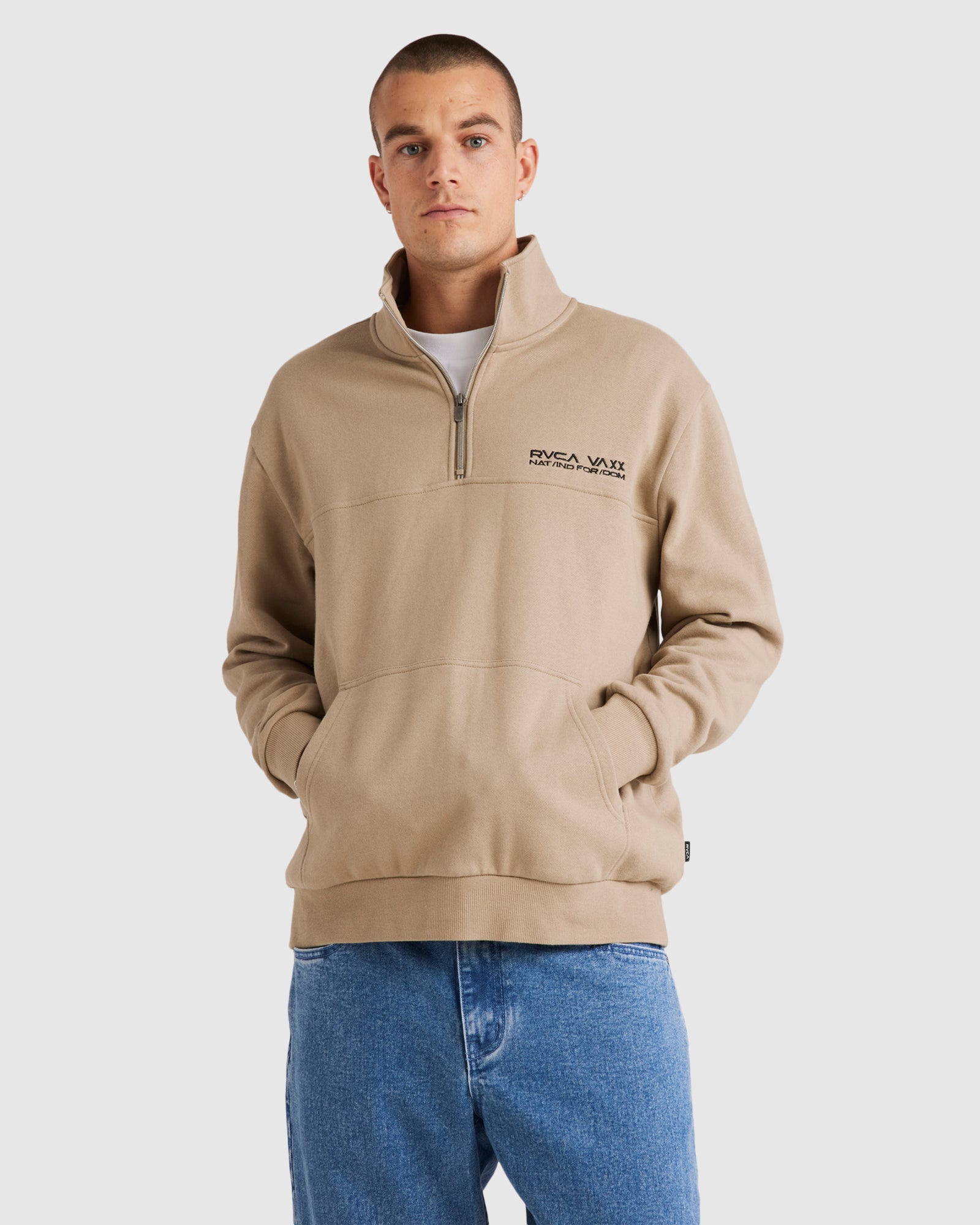Buy Mens United Half Zip Crew Neck by RVCA | Surf Dive 'n Ski