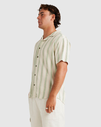 Buy Mens Beat Stripe Short Sleeve Shirt by RVCA | Surf Dive 'n Ski